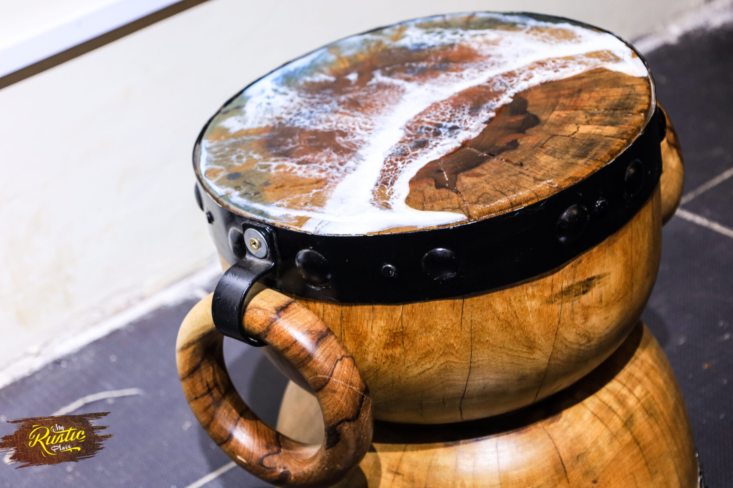 Epoxy Drum Table - My Rustic Place